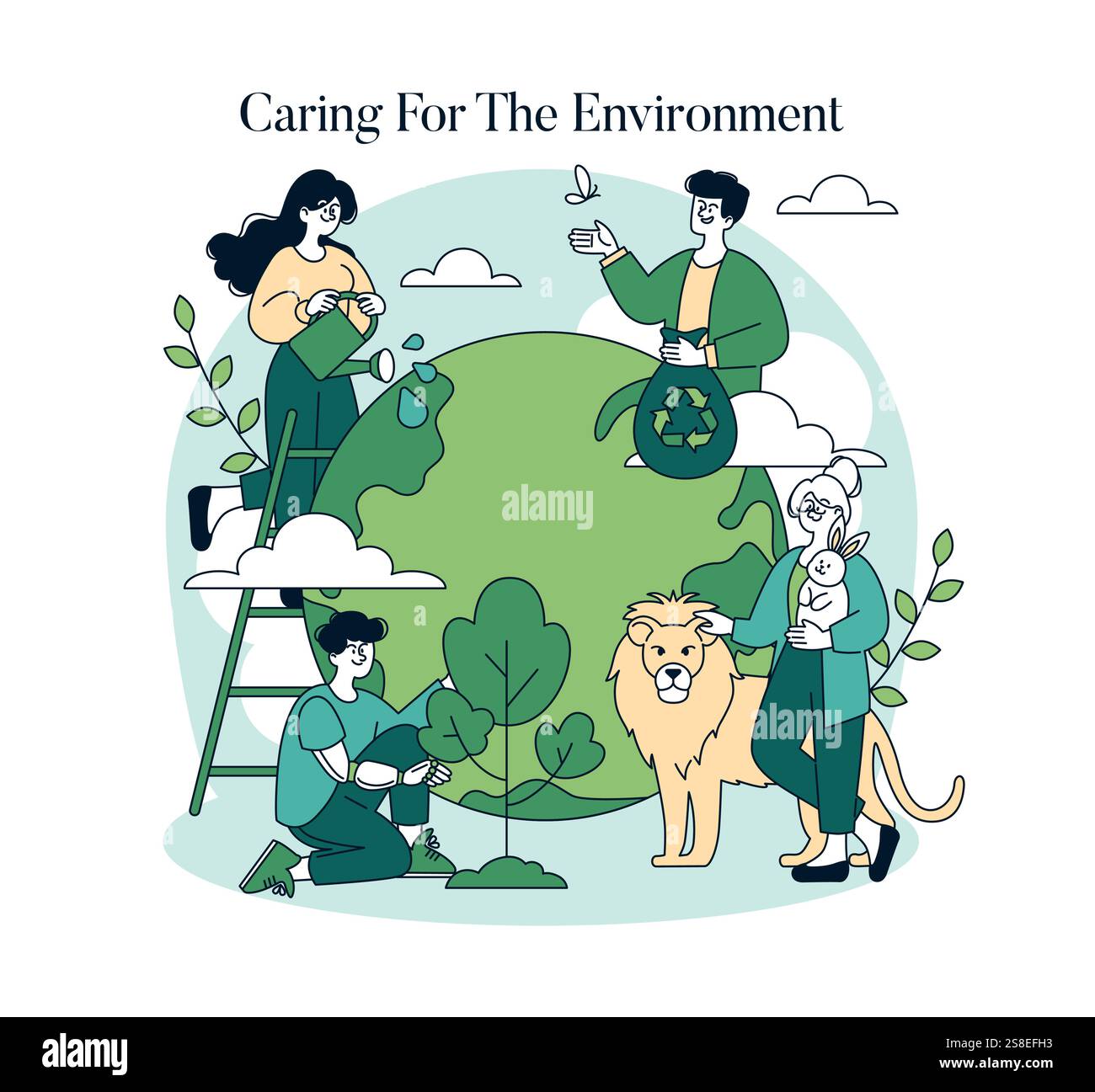 An engaging illustration highlighting the importance of environmental ...