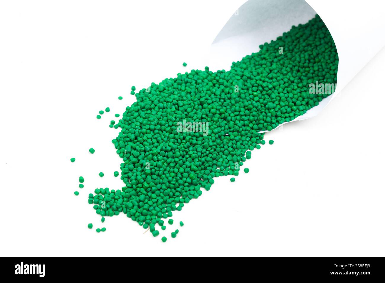close-up from green polymer pellets for injection moulding Stock Photo ...
