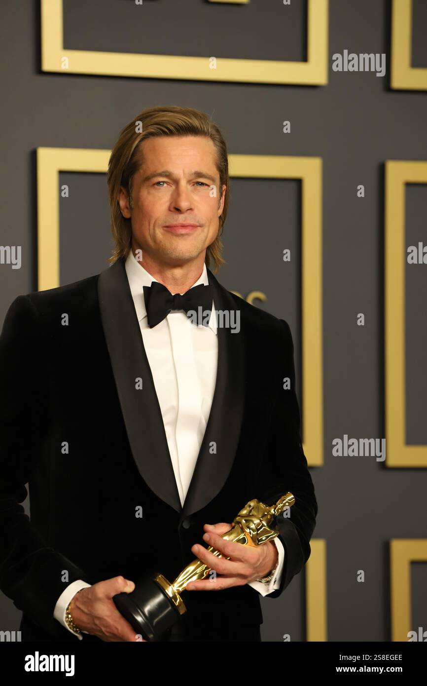 Brad Pitt in the 92nd Annual Academy Awards, Press Room, Los Angeles ...
