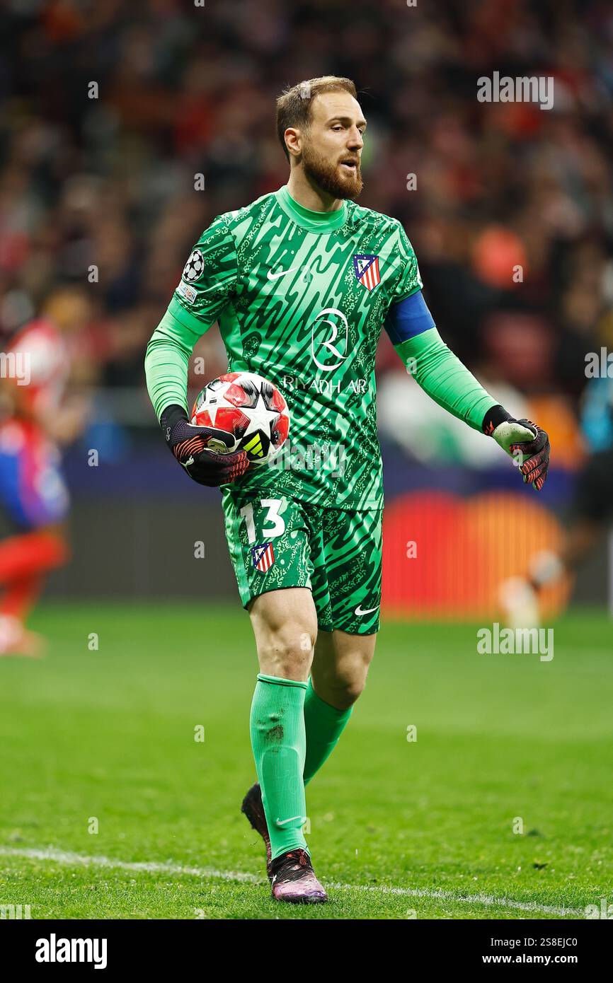 Madrid, Spain. 21st Jan, 2025. Jan Oblak (Atletico) Football/Soccer : "UEFA Champions League ...