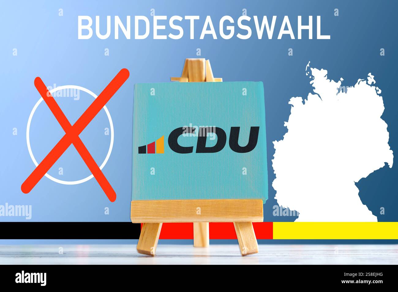 Bavaria, Germany - January 22, 2025: The CDU is running in the 2025 ...