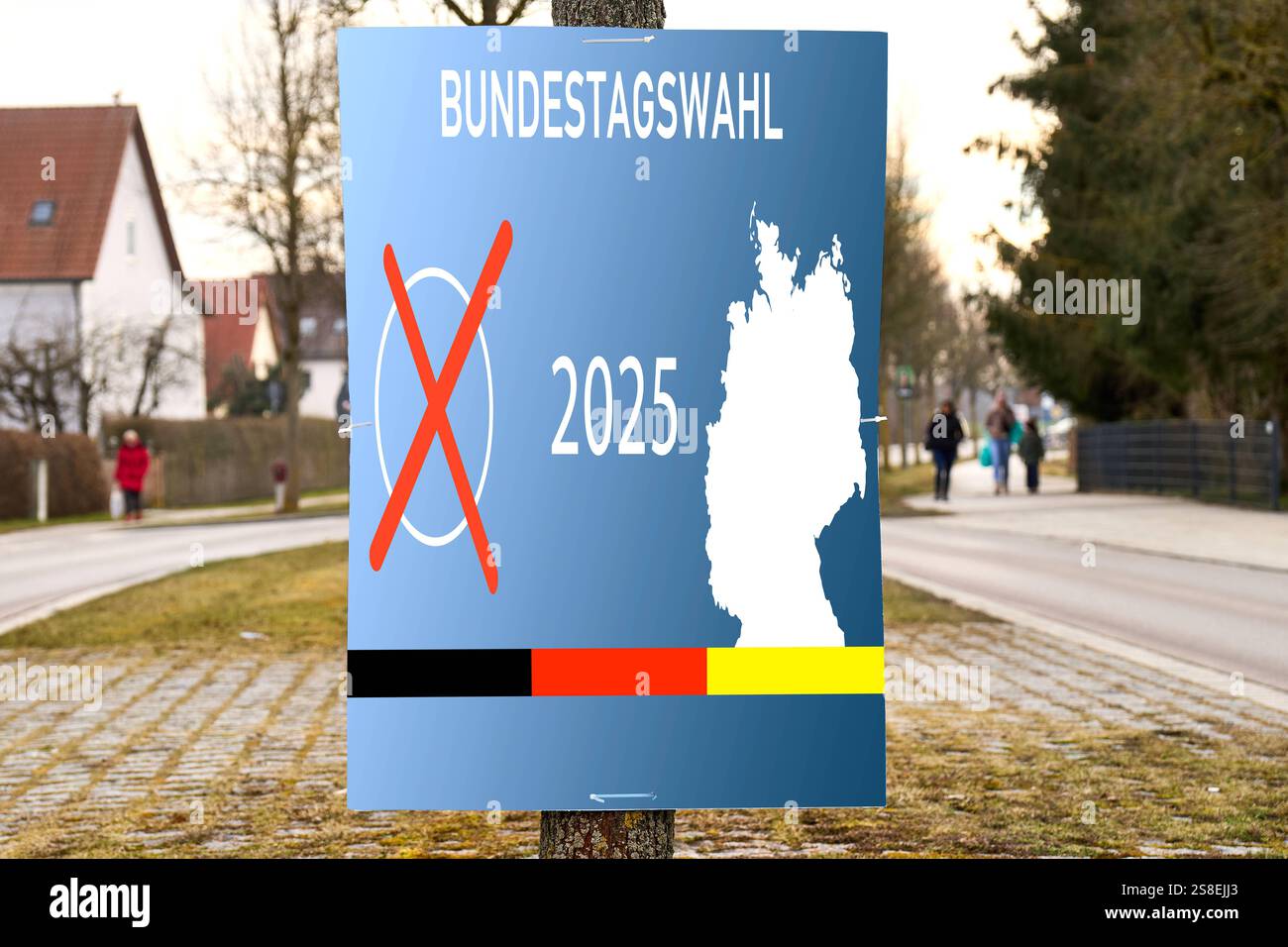 Bavaria, Germany - January 22, 2025: An election poster for the 2025 ...