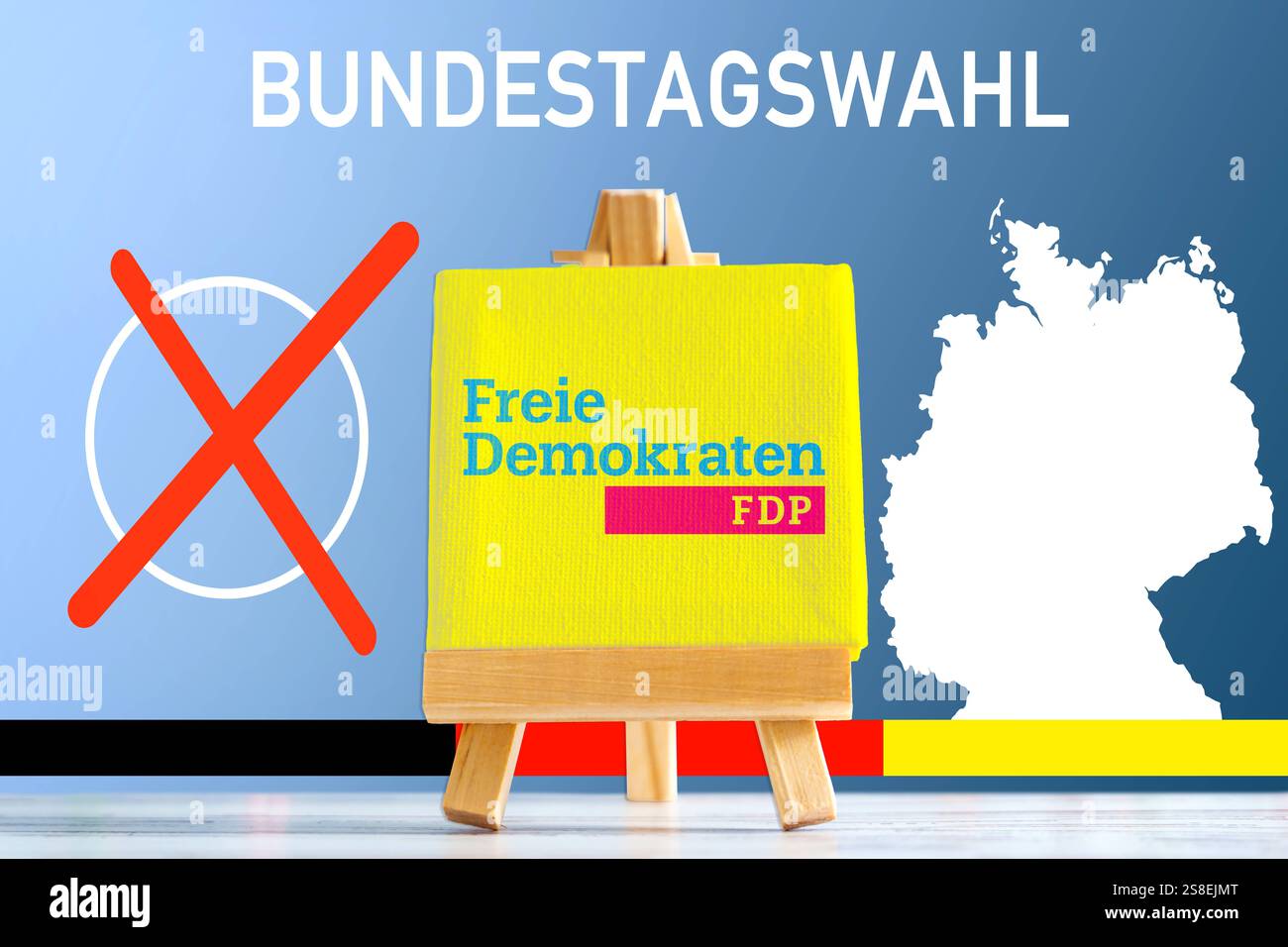 Bavaria, Germany - January 22, 2025: The Free Democrats FDP are ...