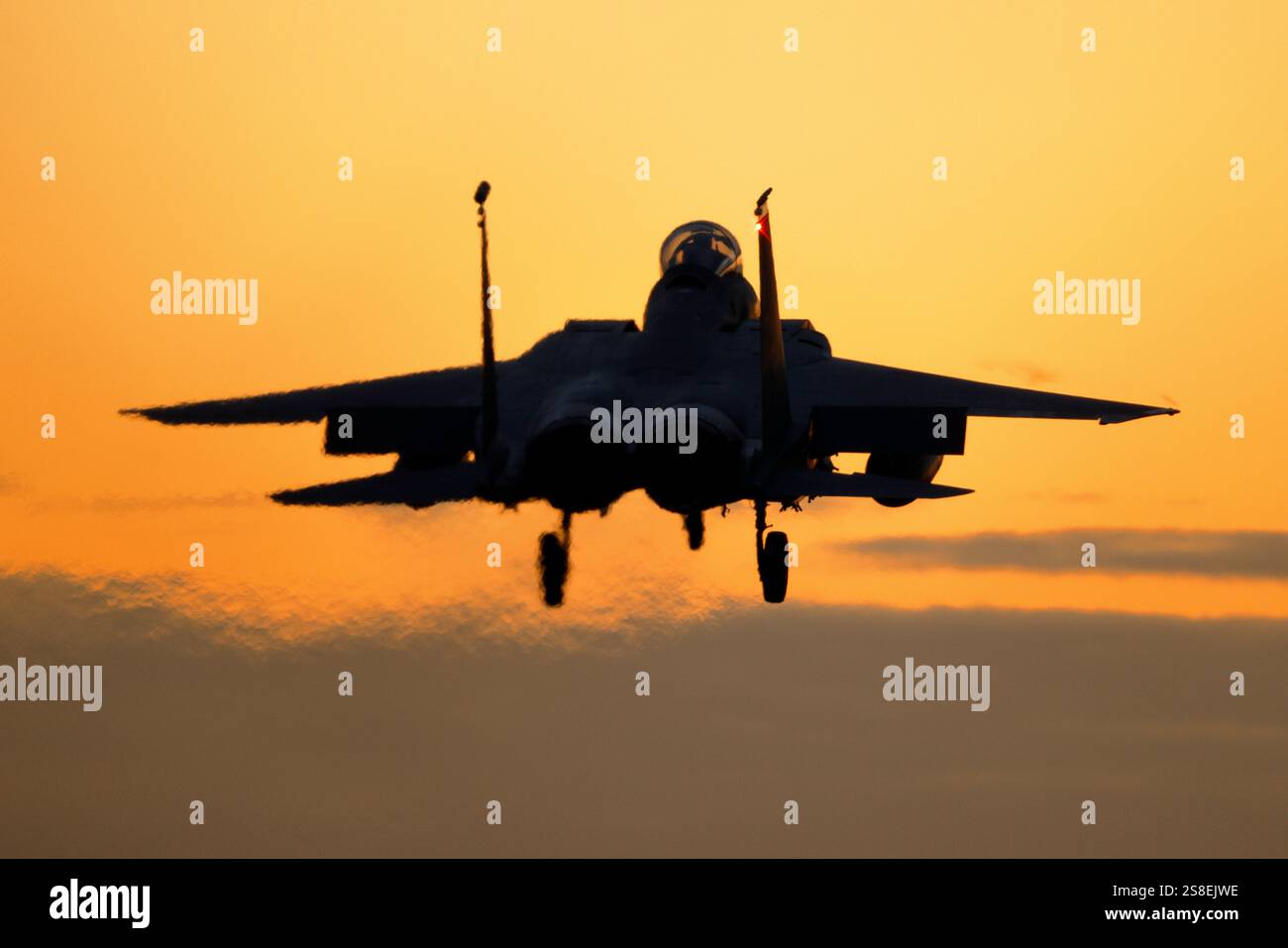 McDonnell Douglas Boeing F-15E Strike Eagle Landing at RAF Lakenheath ...