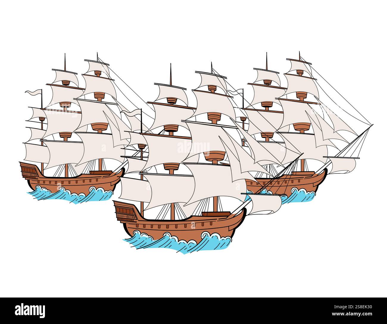 Mast masts ship ships sailing rigging Stock Vector Images - Alamy