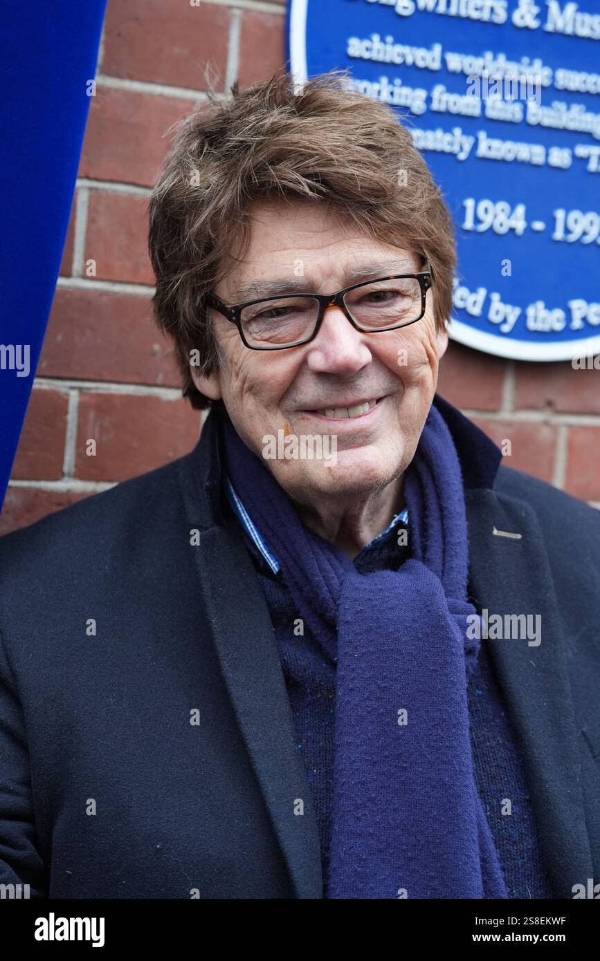 Mike Read during the unveiling of an Historic England blue plaque in ...