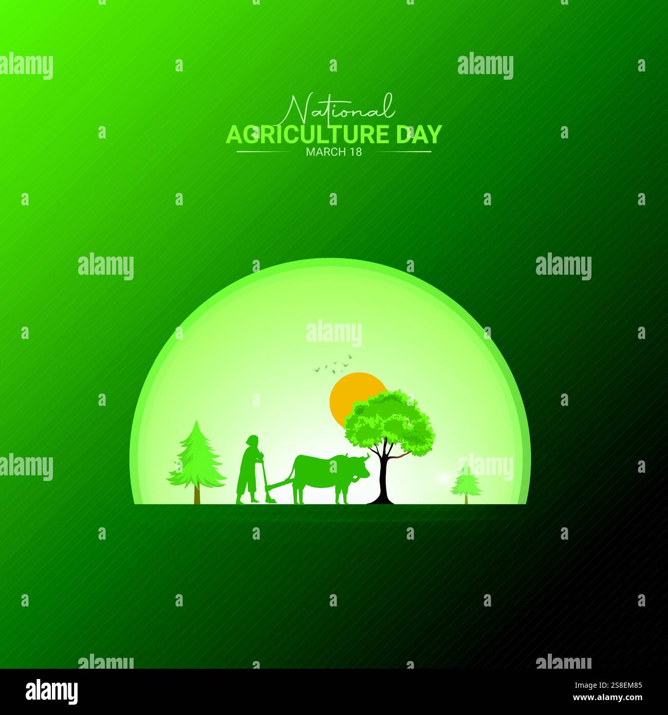 National Agriculture Day Creative Design. farmers day for a social ...