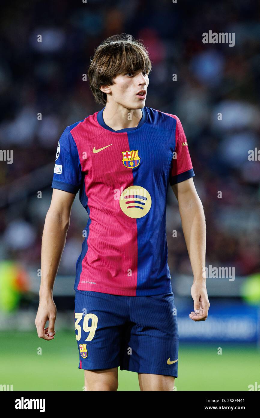Barcelona, Spain. 1st Oct, 2025. Andres Cuenca in action during the ...