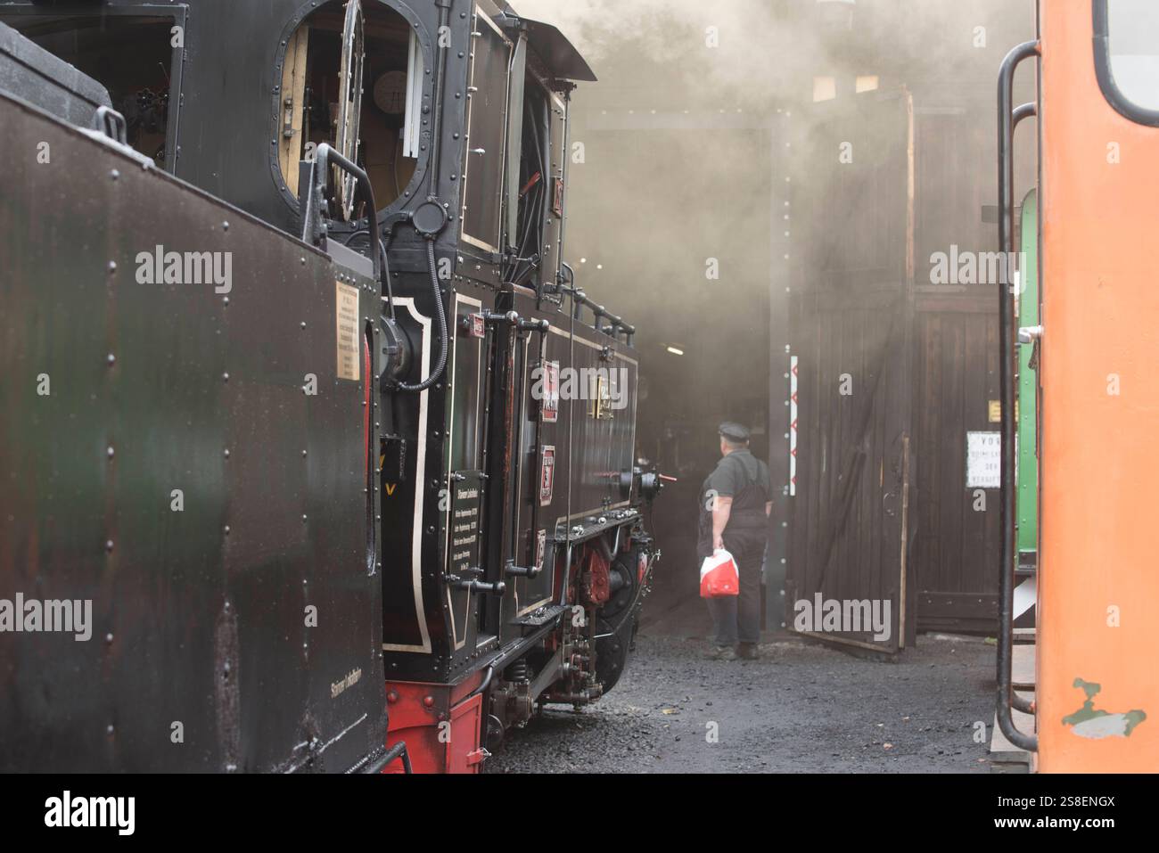 steam locomotive smoke from an old technology in rail transport steam ...