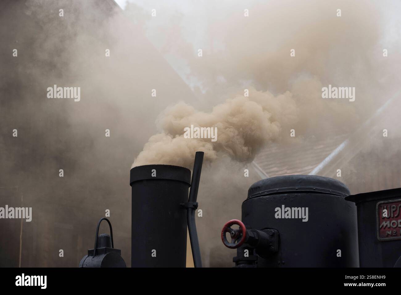 steam locomotive smoke from an old technology in rail transport steam ...