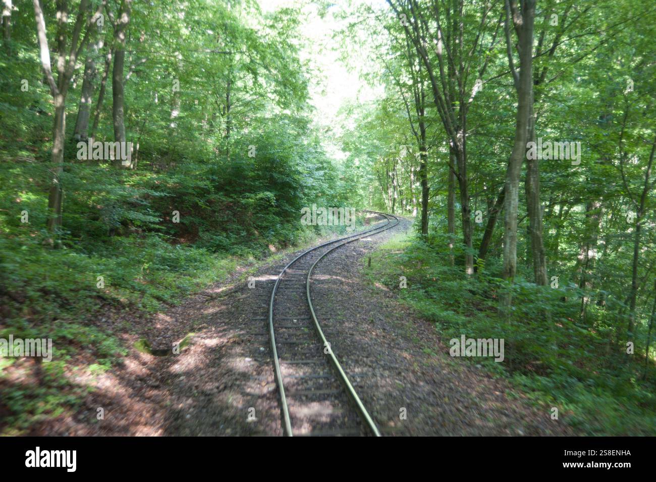 railroad line for rail bound and train traffic and public transport ...