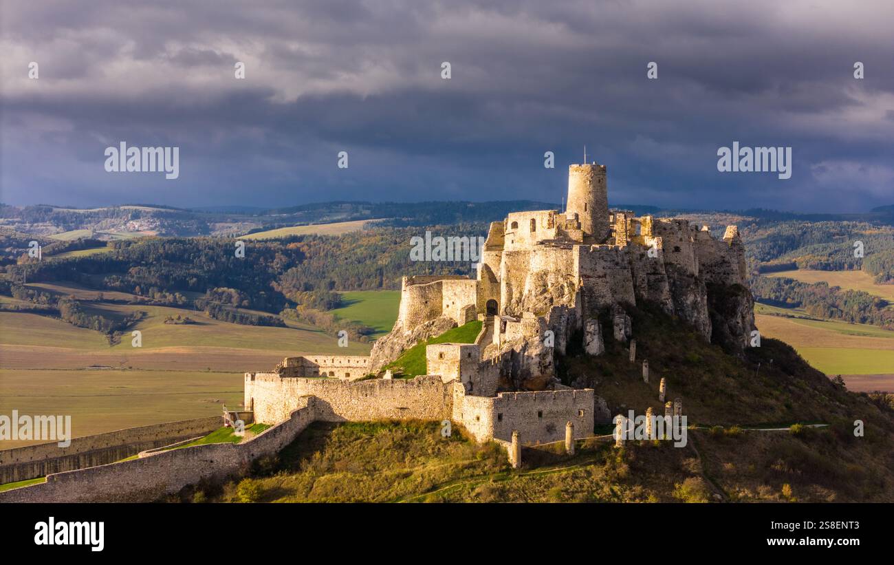 Aerial Drone Photography of Spis Castle: Slovakia's Majestic Medieval ...