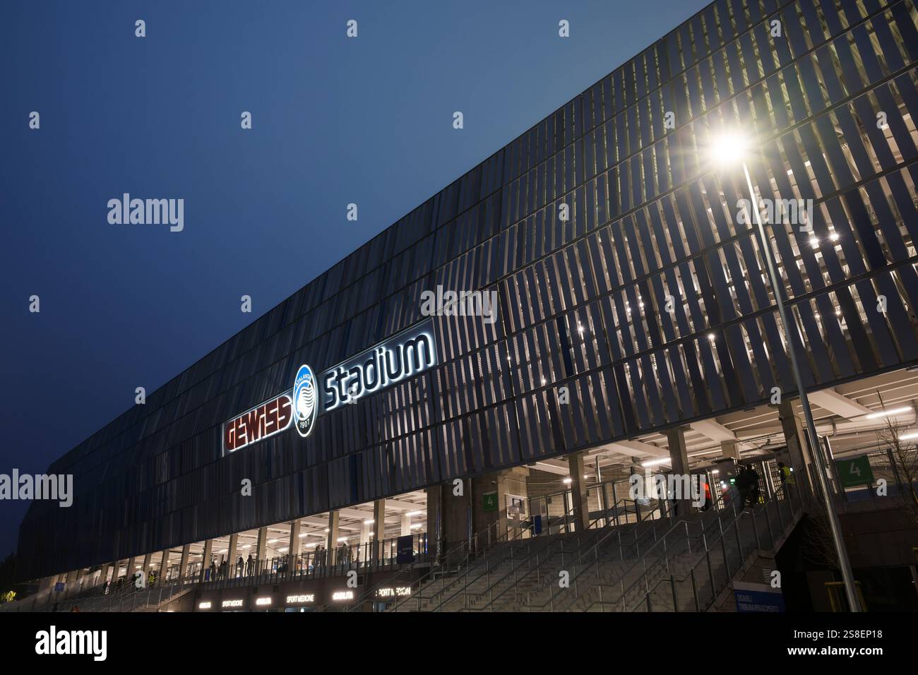 Bergamo, Italy. 21 January 2025. A general view of Gewiss Stadium is ...
