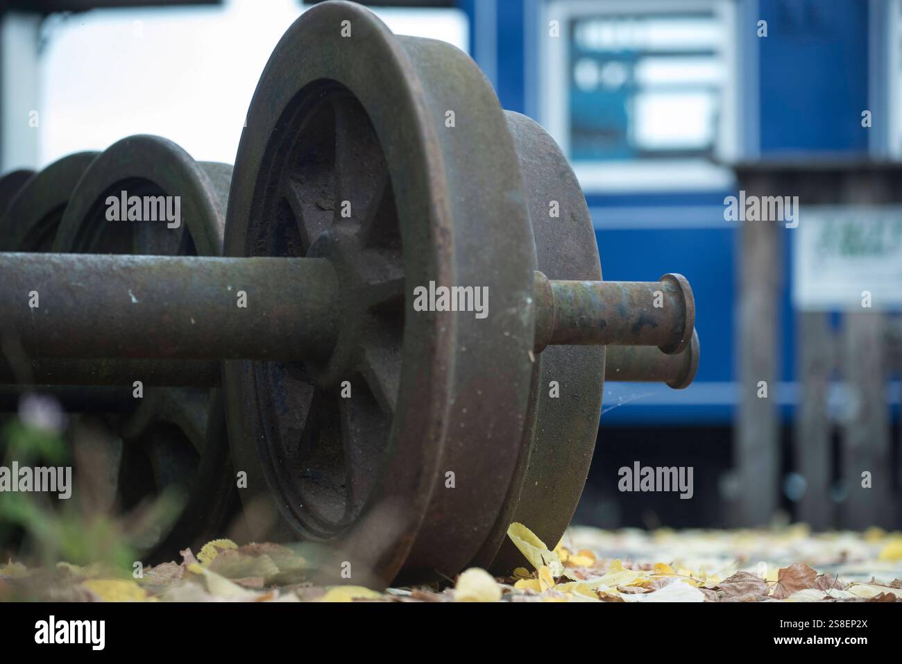 Railroad wheel of a train, transport and mobility by rail Railroad ...