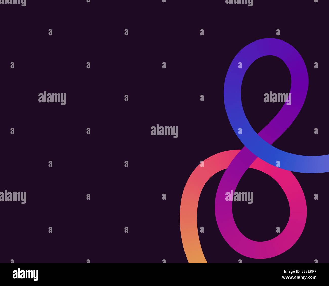 bright, neon squiggle shapes with smooth curves and loops. vivid colors ...