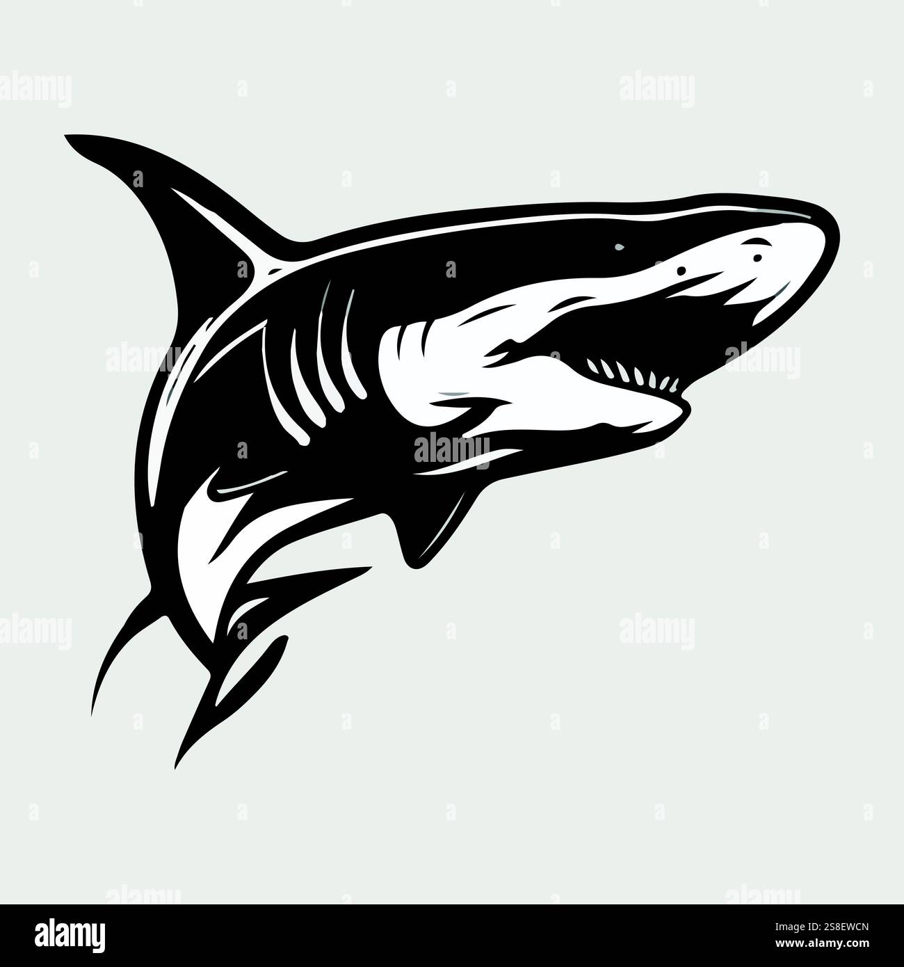 Shark mascot logo vector illustration Stock Vector Image & Art - Alamy