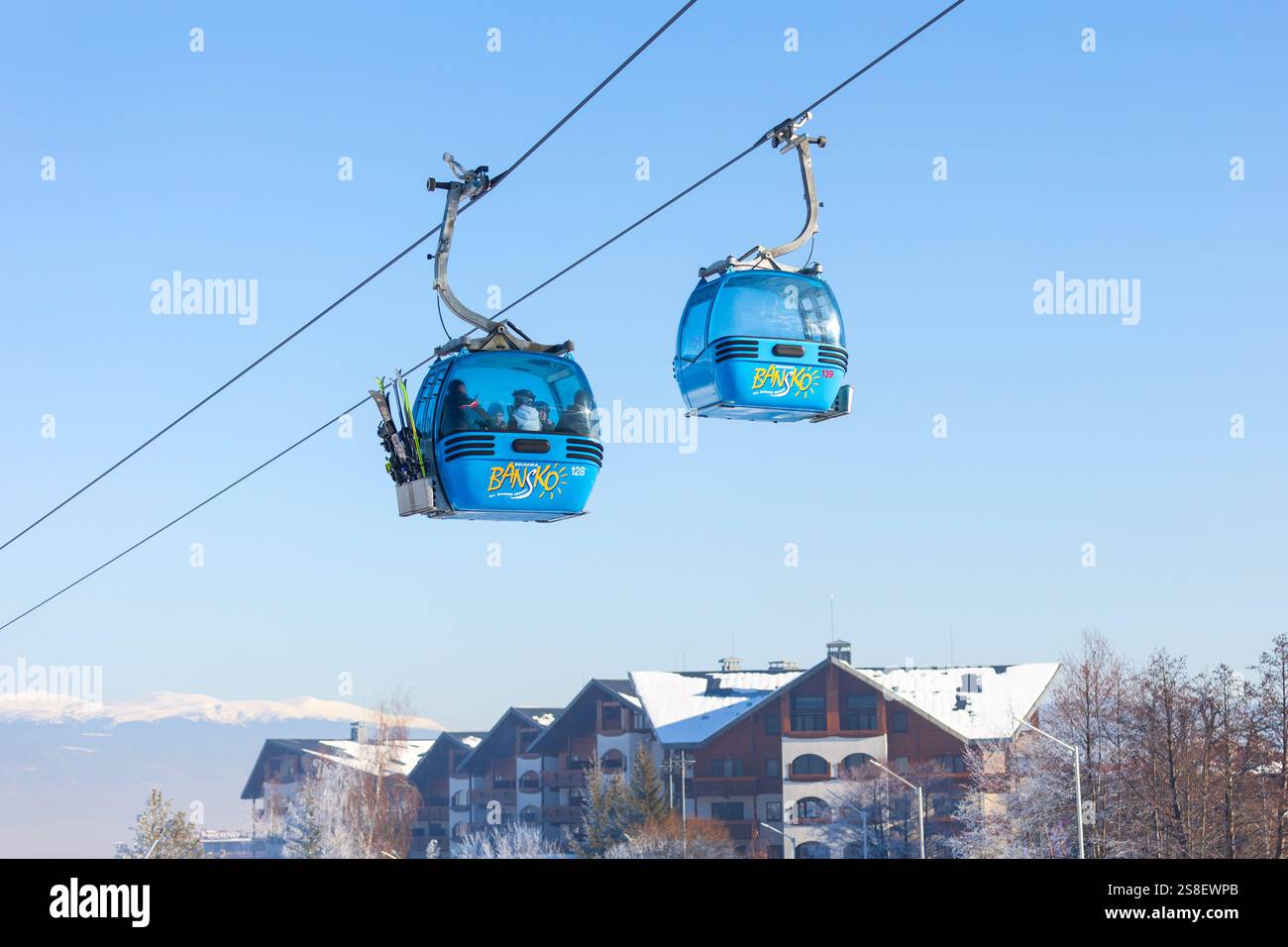 Bansko, Bulgaria - January 17, 2025: Bulgarian winter ski resort ...