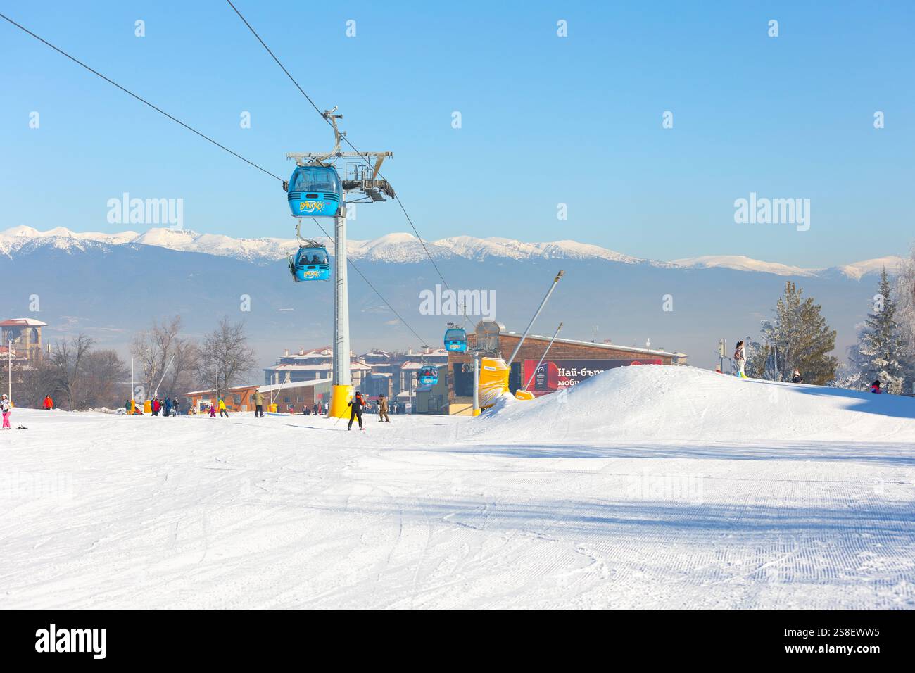 Bansko, Bulgaria - January 17, 2025: Bulgarian winter ski resort ...