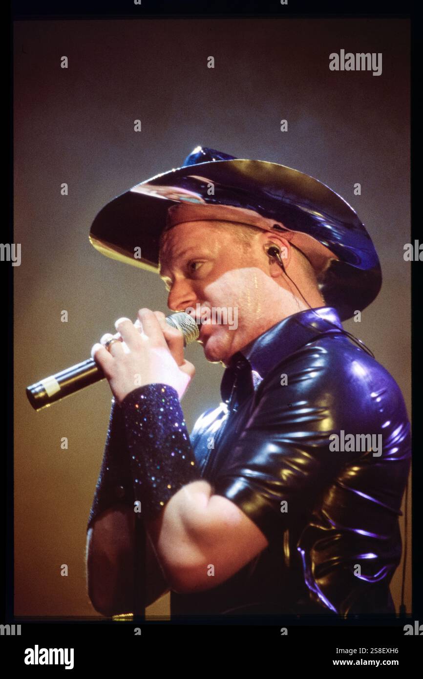 ANDY BELL, ERASURE, 1997: Andy Bell of Erasure live at Cardiff ...