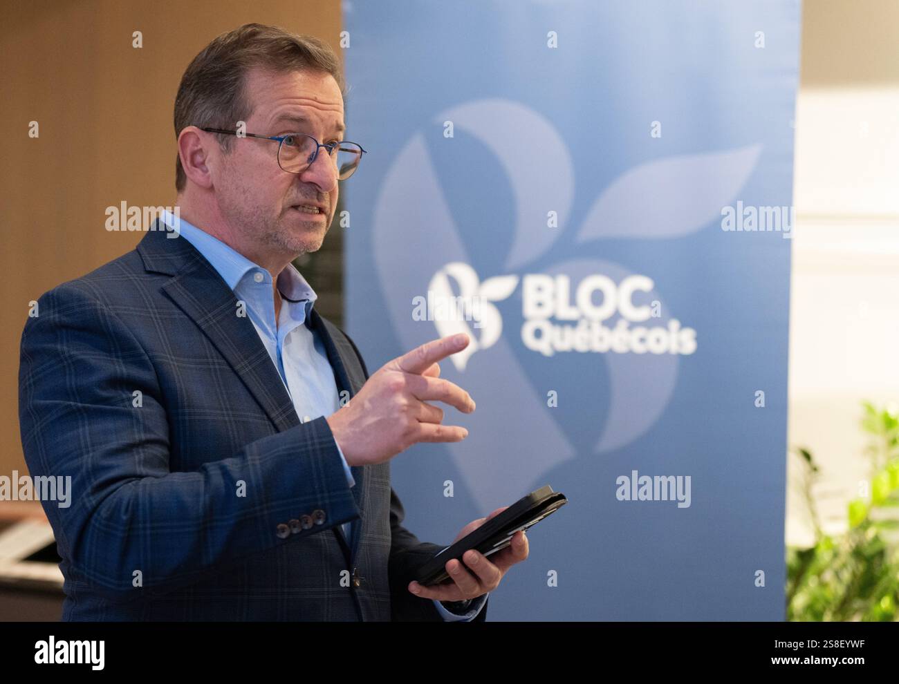 Laval, Canada. 22nd Jan, 2025. Bloc Quebecois Leader Yves-Francois ...