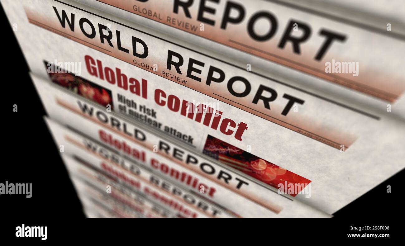 Global conflict world war iii vintage news and newspaper printing ...