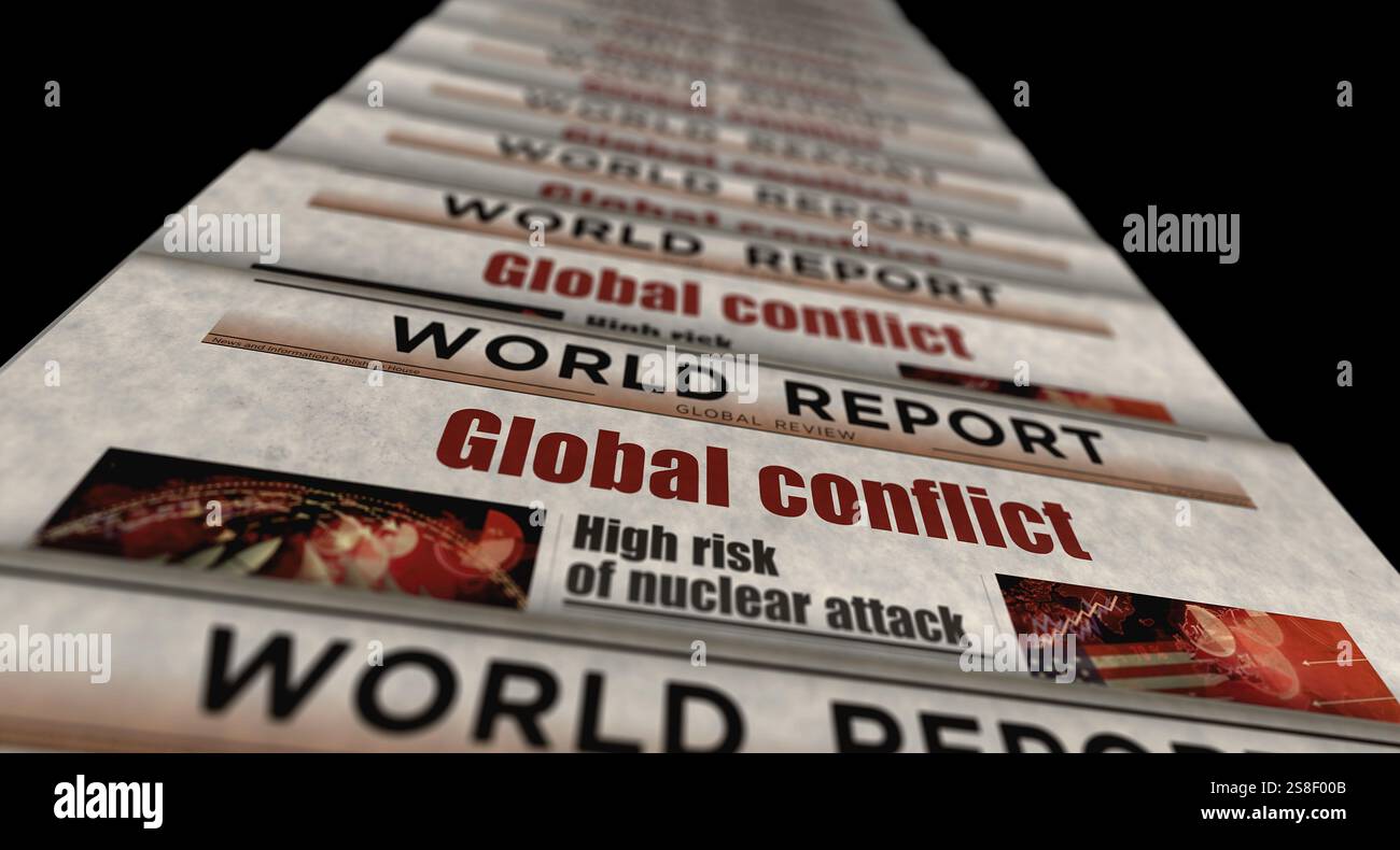 Global conflict world war iii vintage news and newspaper printing ...