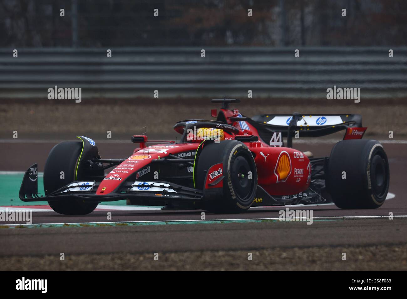 Lewis Hamilton of Scuderia Ferrari on track with Ferrari SF-23 during a ...