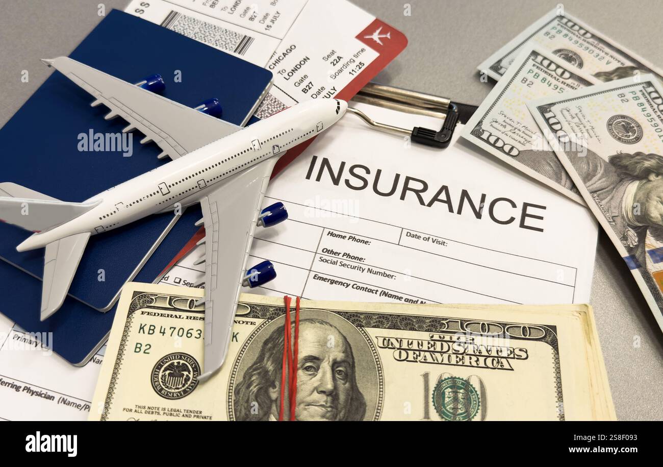 Travel insurance form model hi-res stock photography and images - Alamy