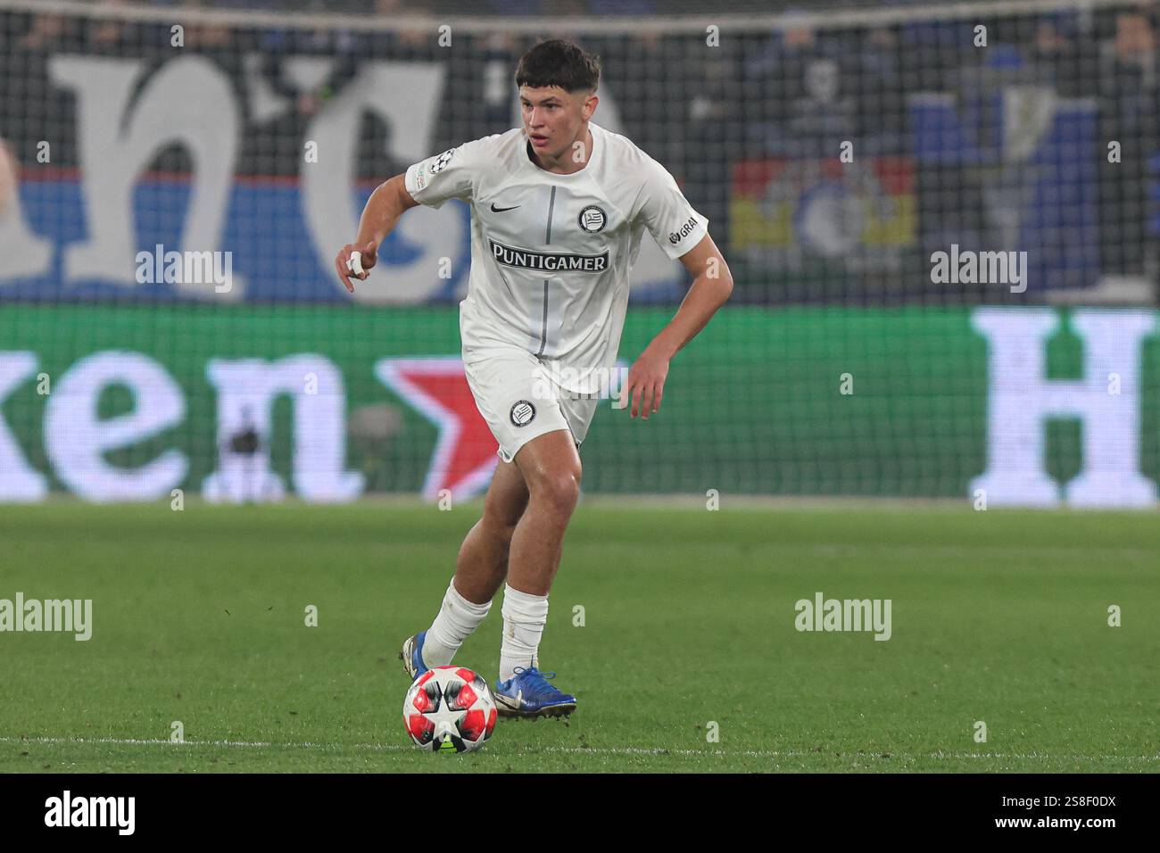 Bergamo, North Italy, January 21, 2025. Sturm's Arjan Malic during the ...