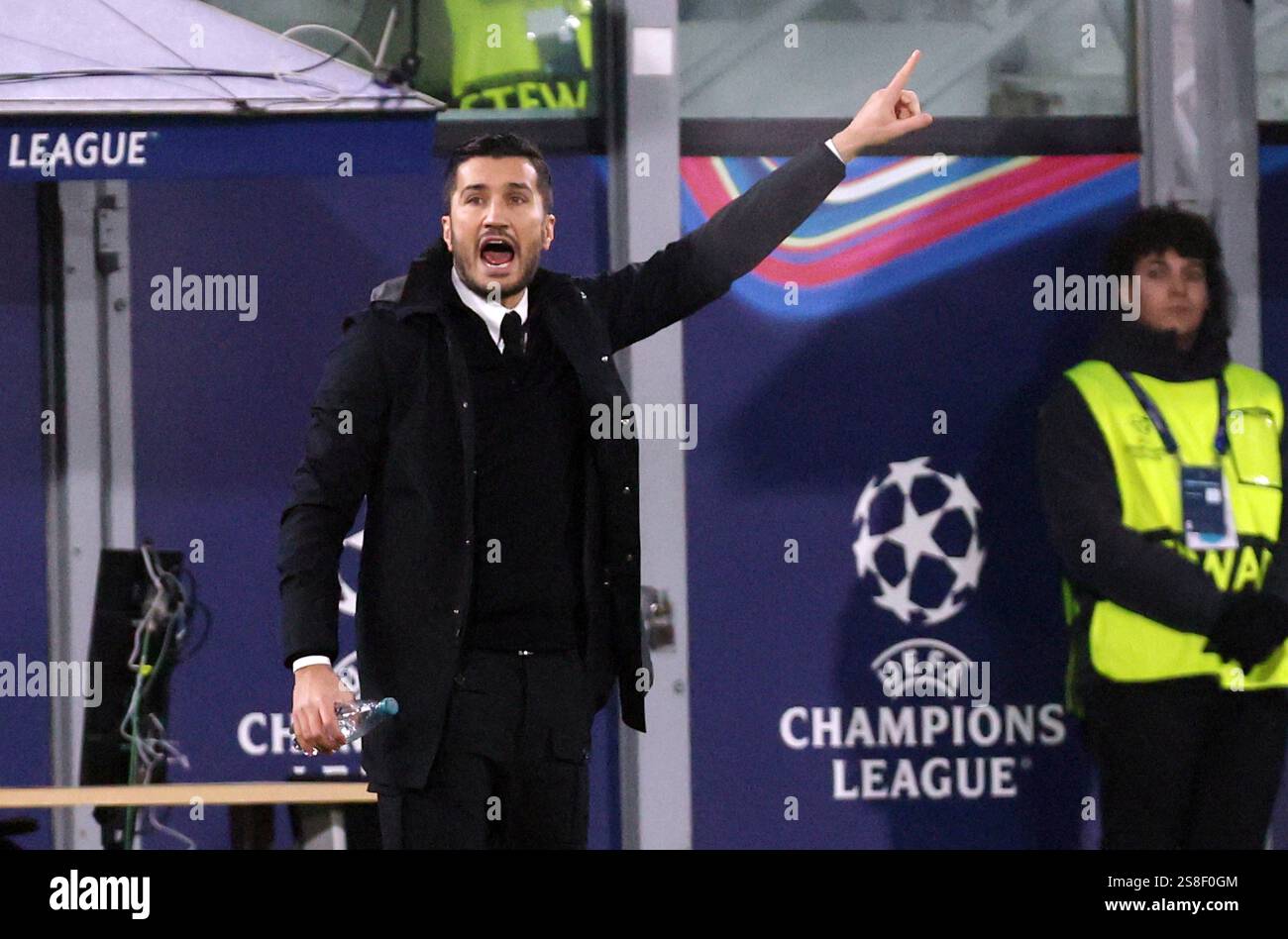 Borussia's coach Nuri Sahin directs his team during the Champions ...