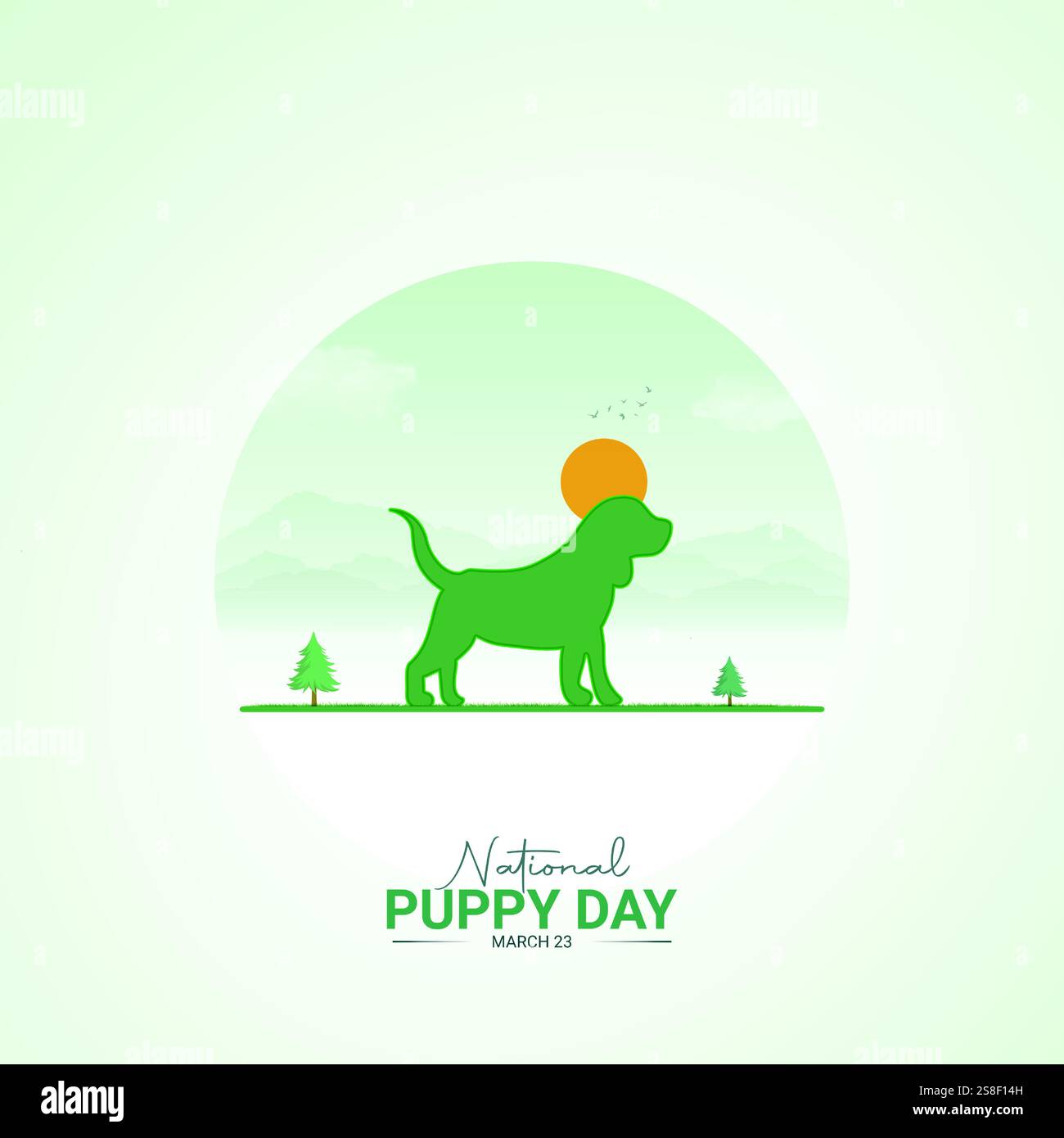 National Puppy Day creative. Dog Day poster, banner, social media post ...
