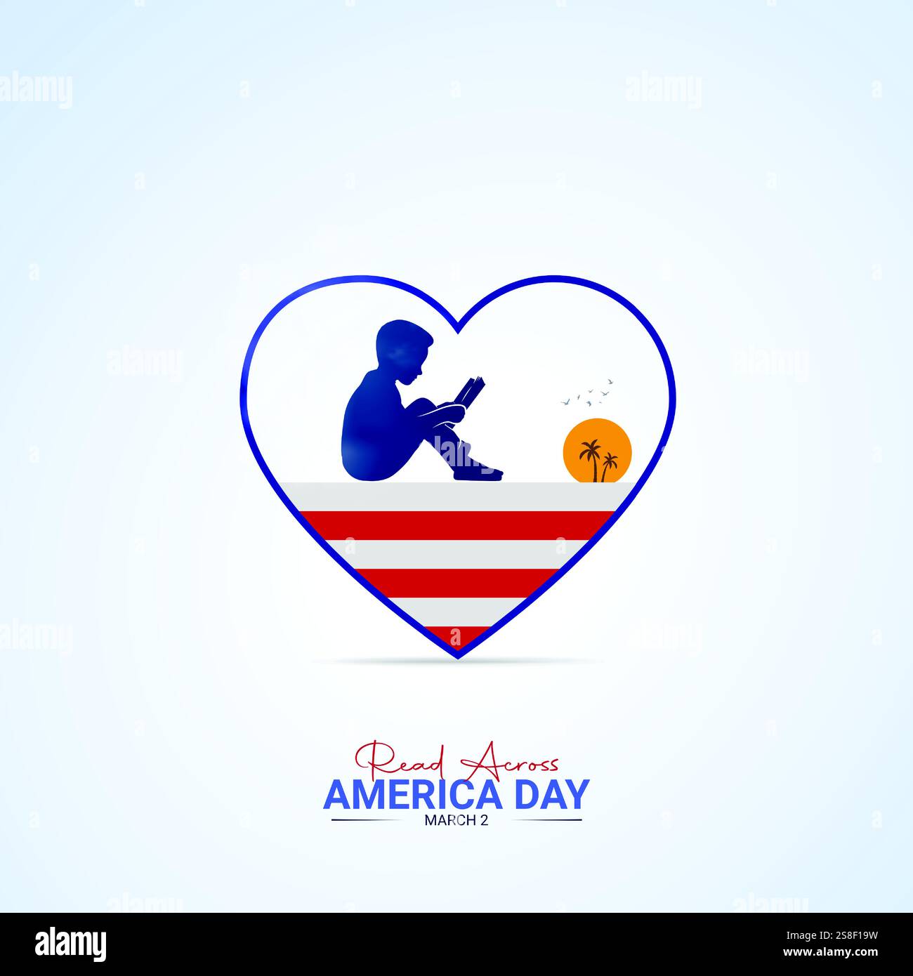 Read Across America Day Creative Design. Read Across Poster, vector ...