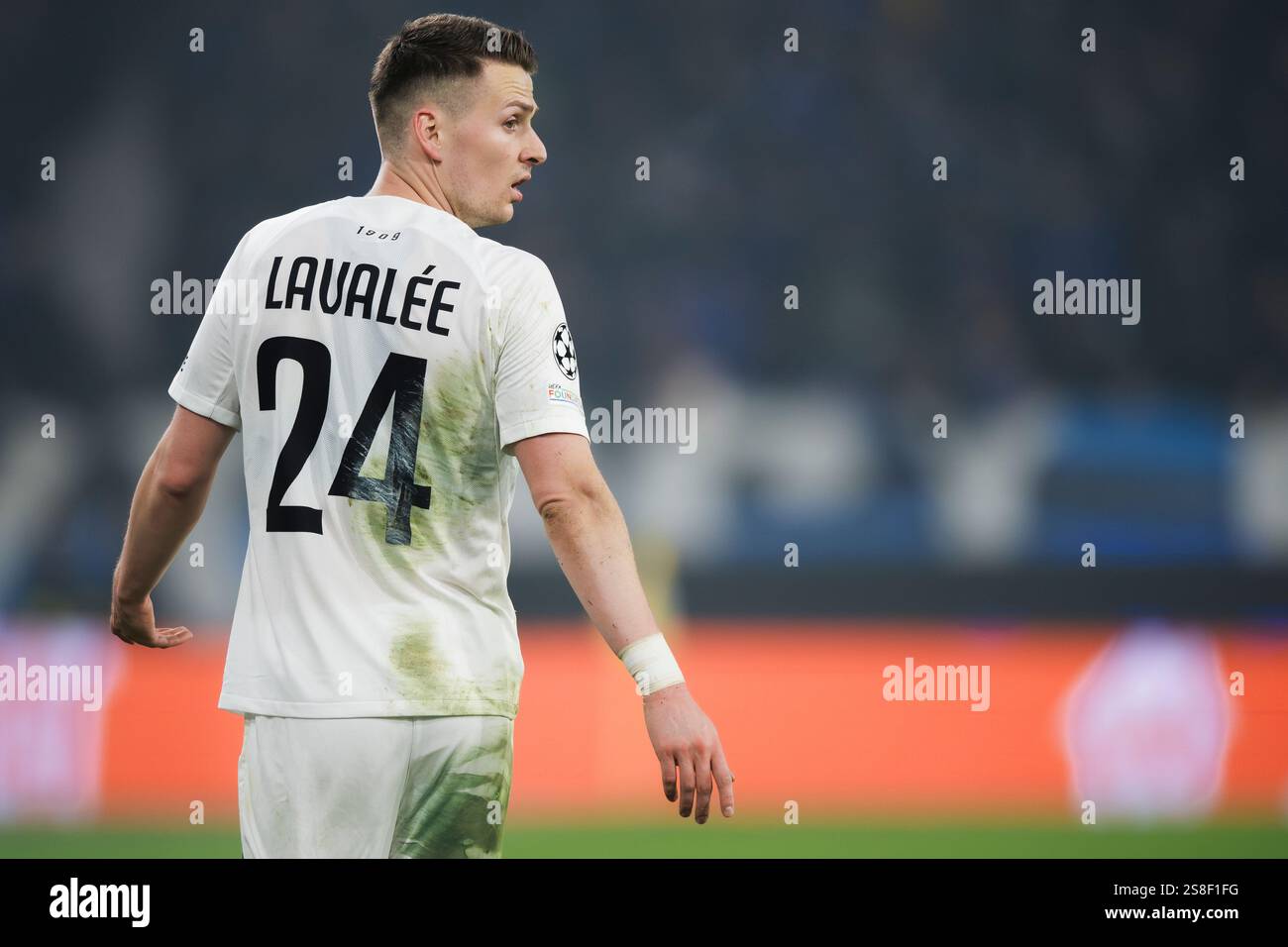 Bergamo, Italy. 21 January 2025. Dimitri Lavalee of SK Sturm Graz looks ...