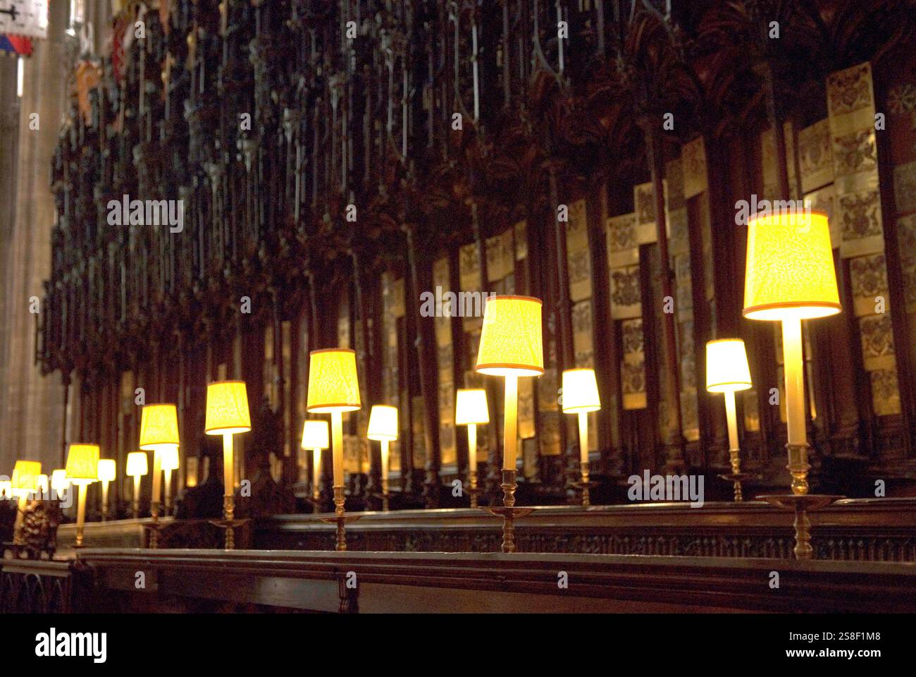 Windsor Castle Berkshire England. St Saint Georges Chapel. Choir Stalls ...