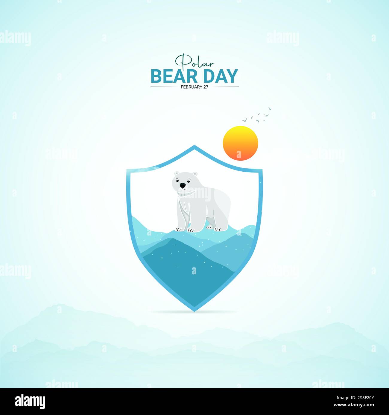 International Polar Bear Day creative design. Polar Bear Day social media poster vector Stock ...