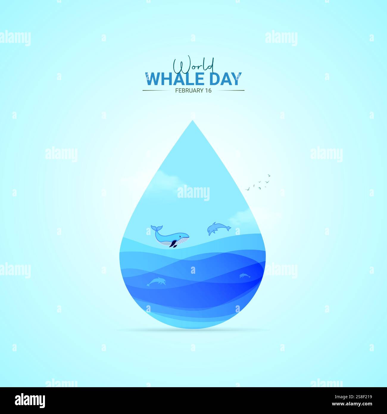 World Whale Day. Whale Day creative design for social media ads Stock ...
