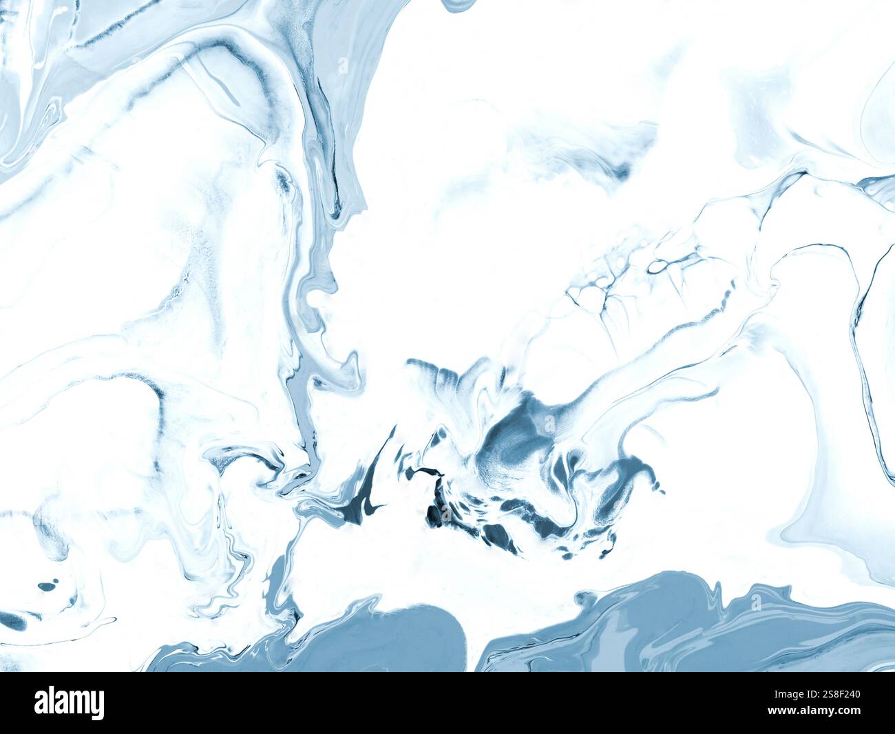 Abstract blue acrylic painting. Hand-drawn brush stroke. Artistic ...