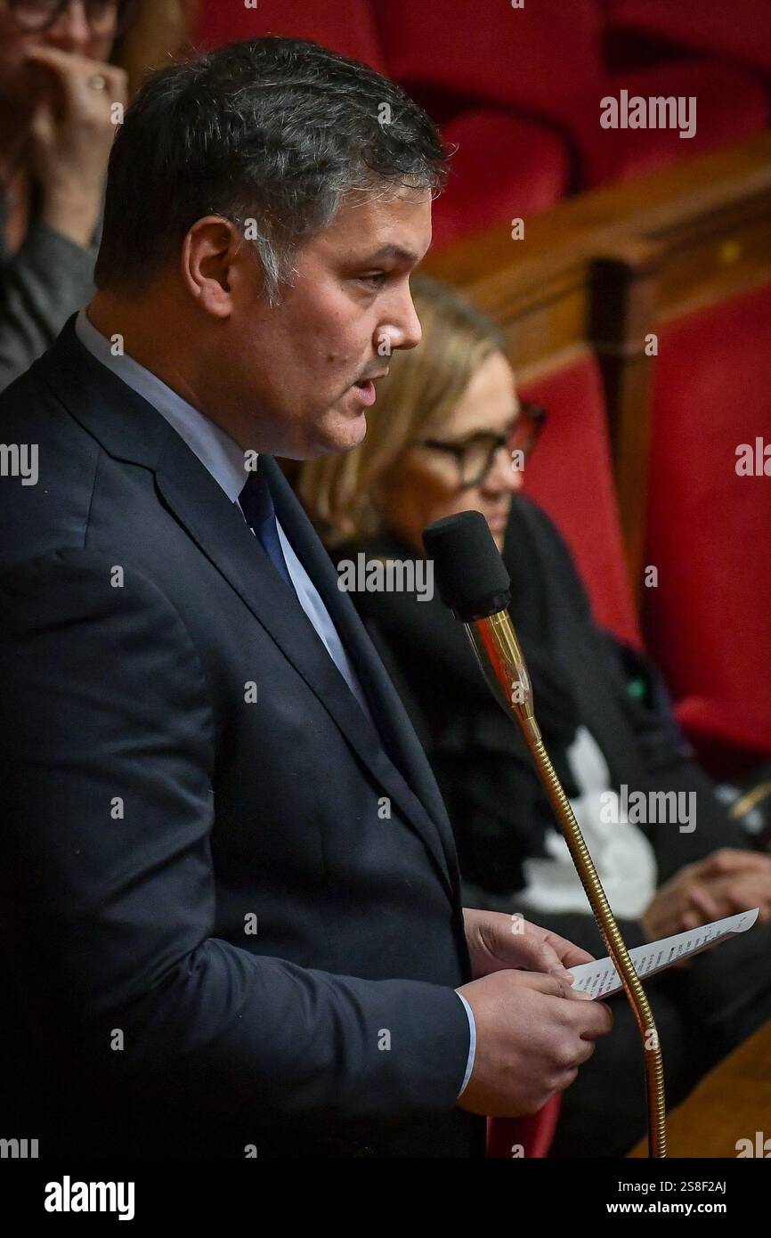 French MP for the "Horizons & Independants" group Thomas Lam speaks ...