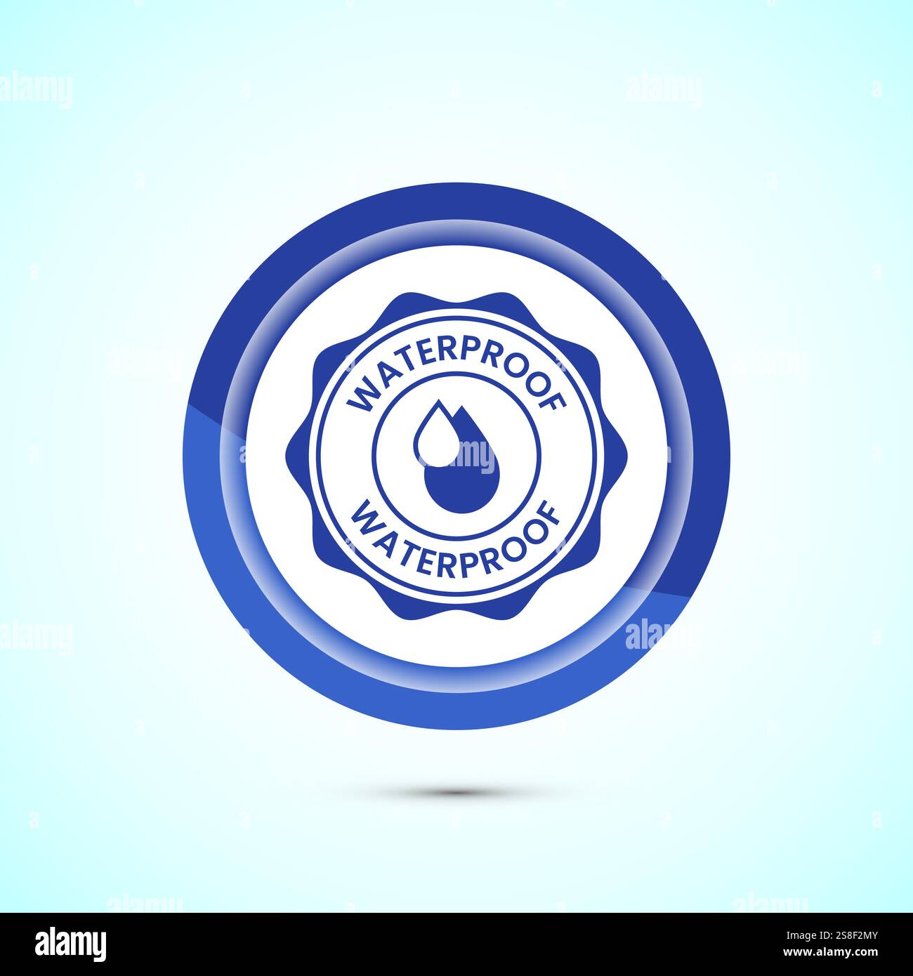 Waterproof icon design illustration, water resistant signs, liquid ...