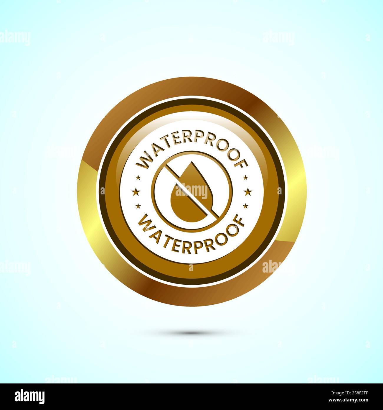 Waterproof icon design illustration, water resistant signs, liquid ...