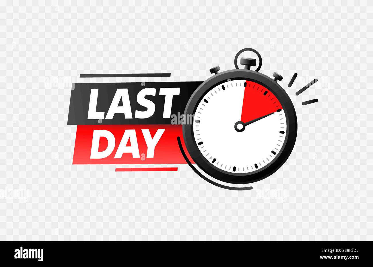 Last day, time sale, special offer, badge message. Vector illustration ...