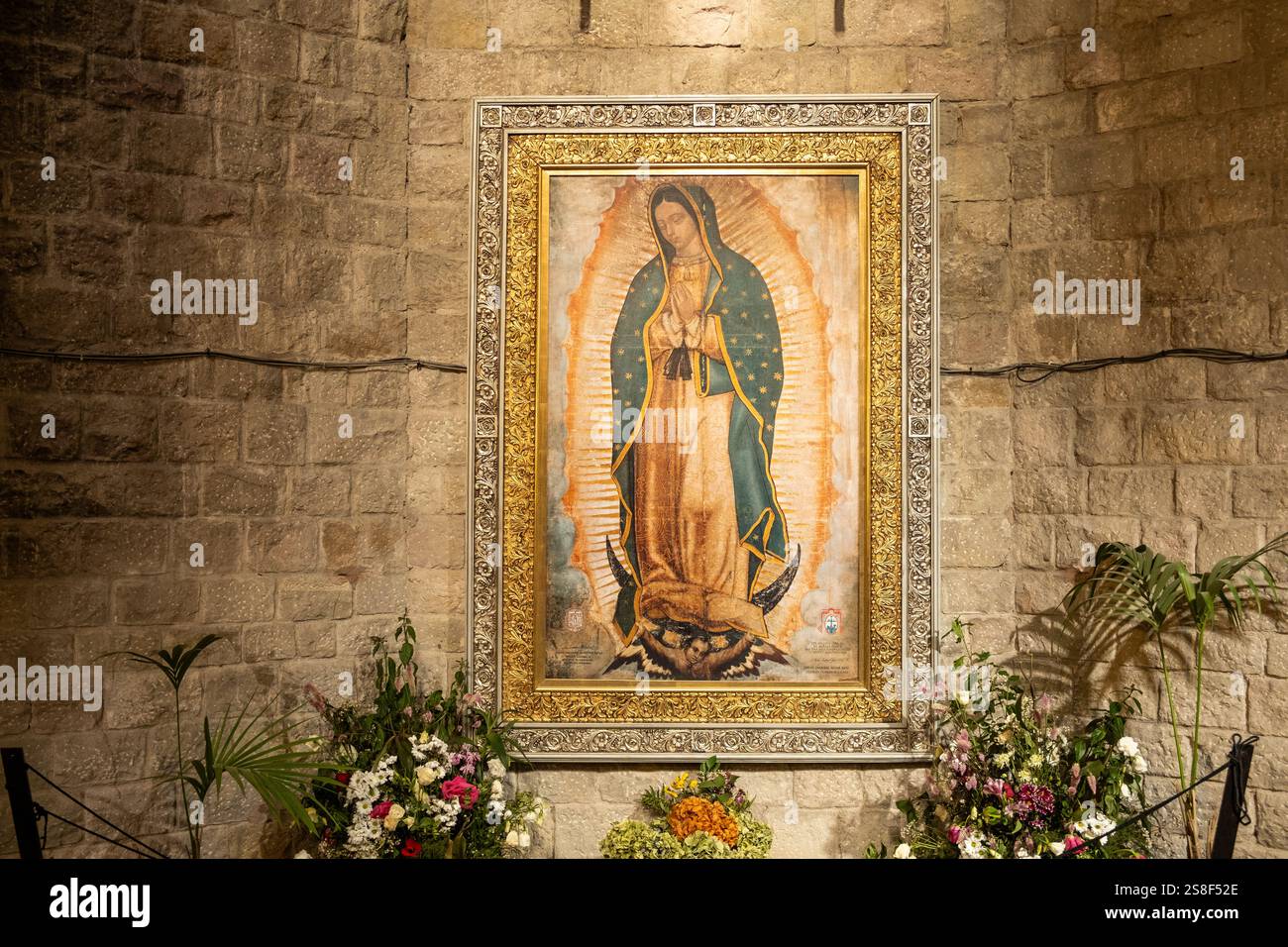 Barcelona, Spain. 10 19 2024: Replica of the original Virgin of ...