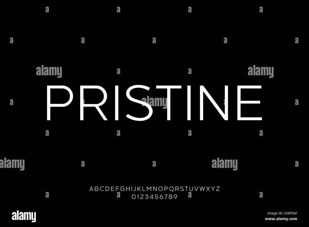 Modern clean professional sans serif alphabet display font vector ...