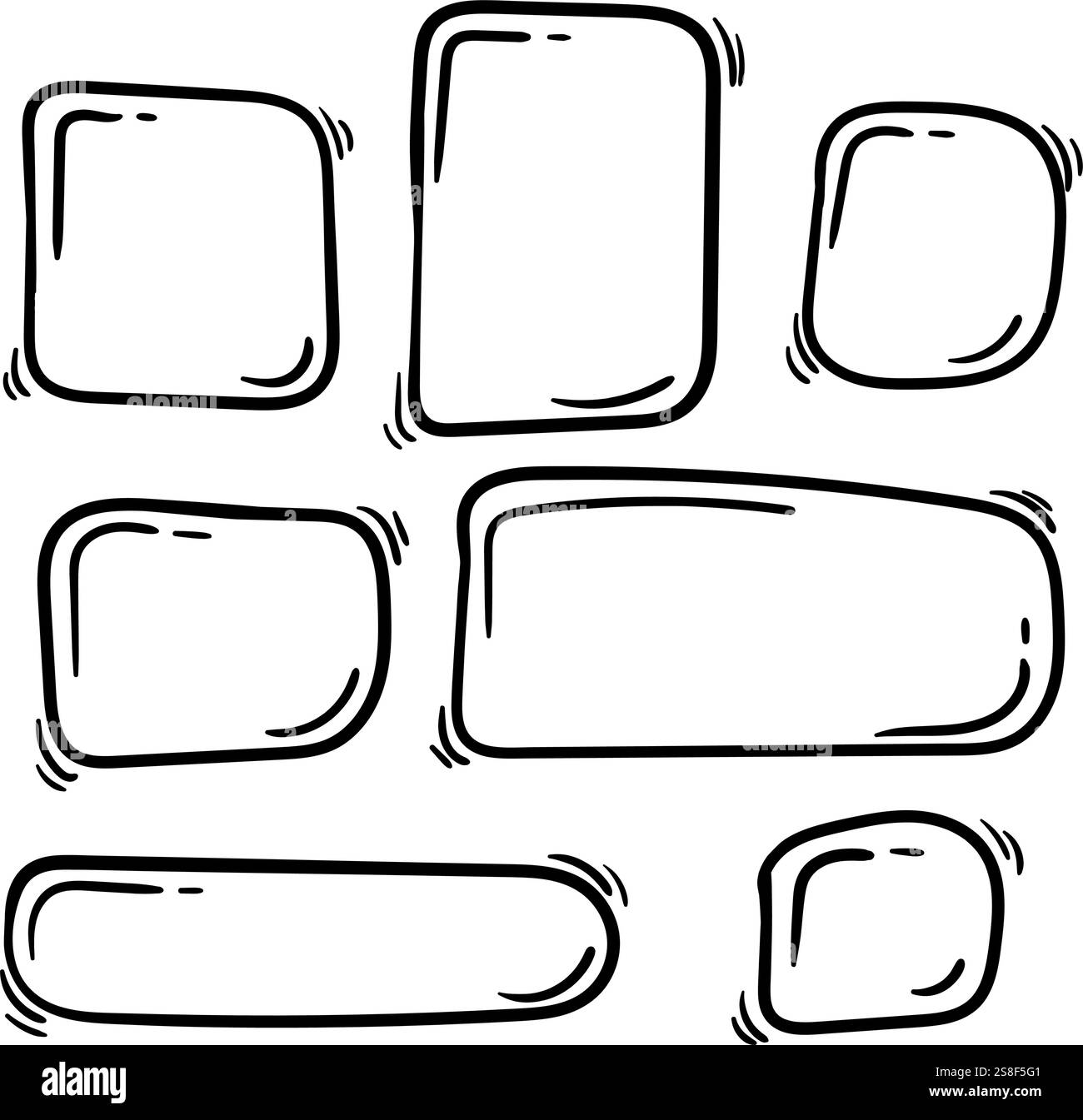 Black windows for text, insert, photo, quote. Simple black and white ...