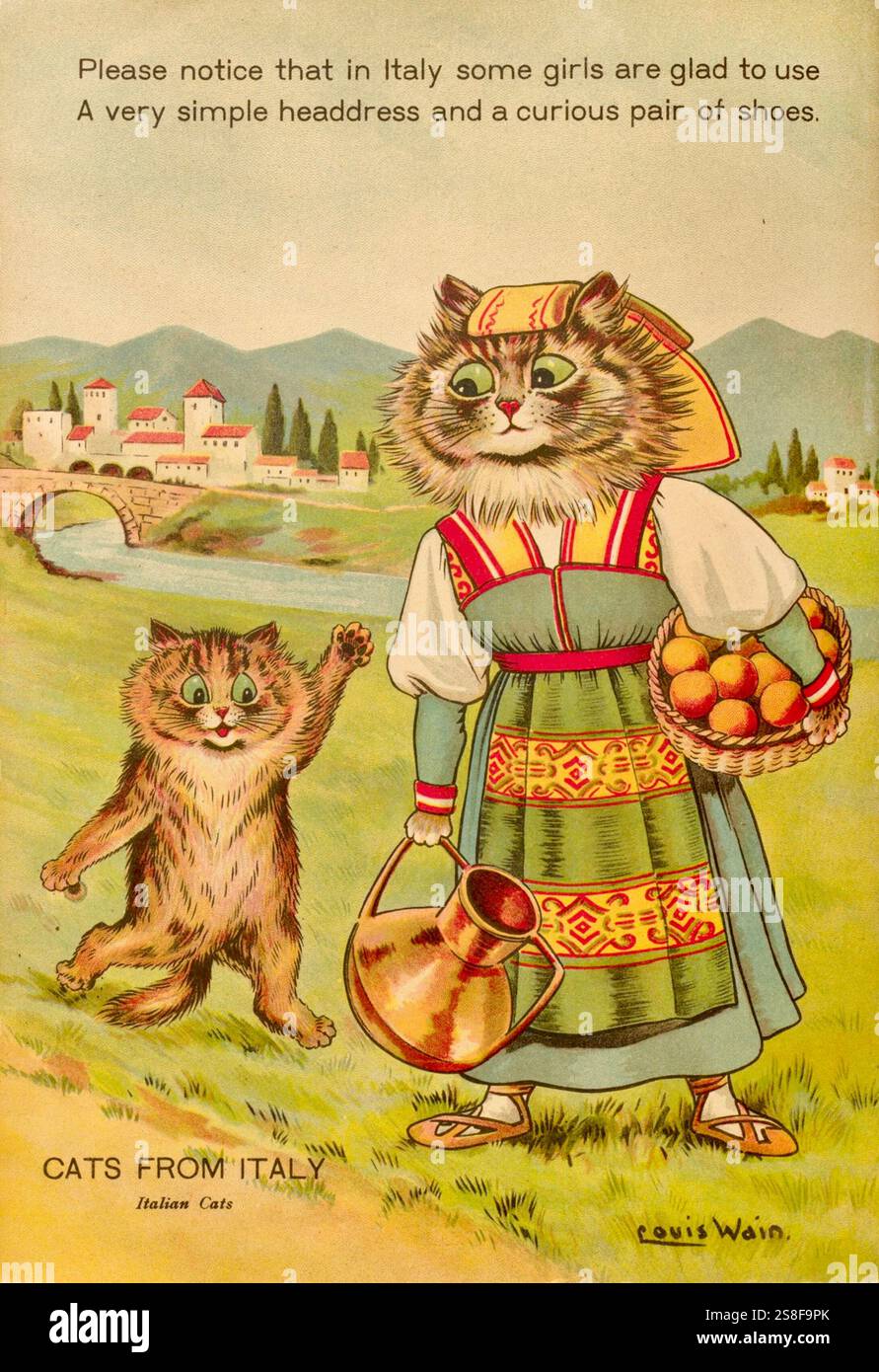 Louis Wain - Cats from Italy - 1914 Stock Photo - Alamy