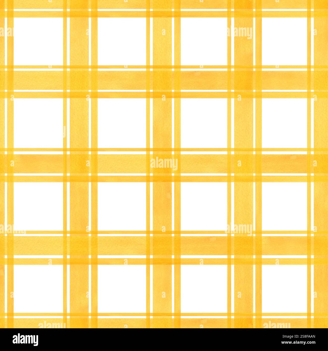 Bright yellow gingham ornate seamless checkered pattern isolated ...
