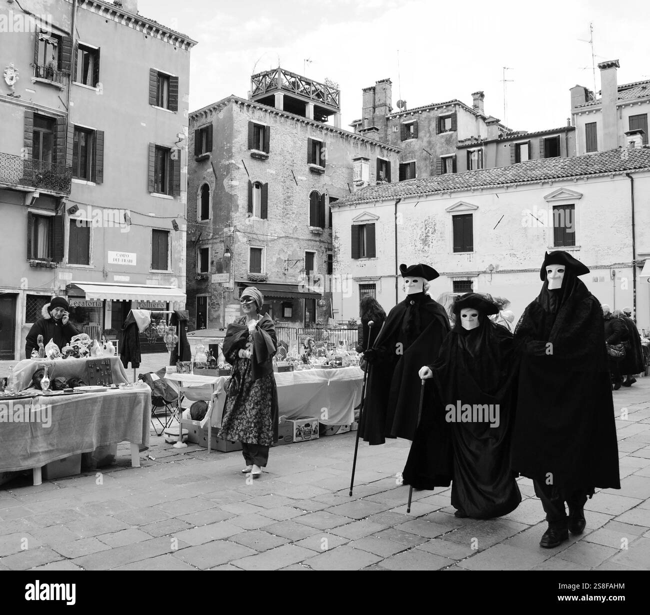 Many traditional carnival masks Black and White Stock Photos & Images ...