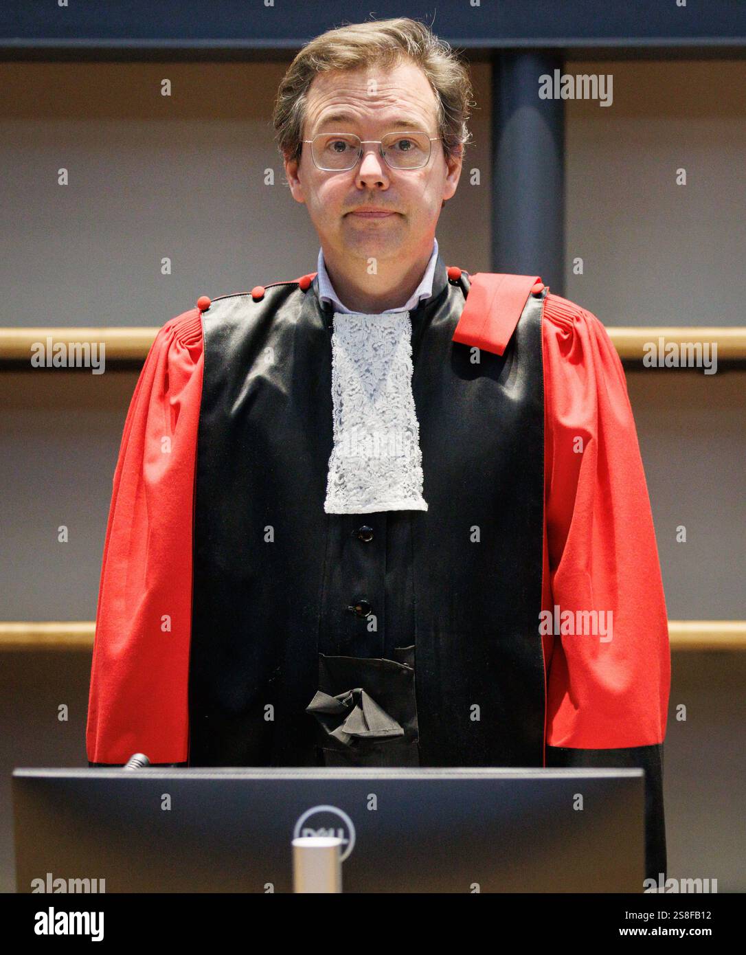 Mons, Belgium. 22nd Jan, 2025. Chairman of the court Adrien van der ...