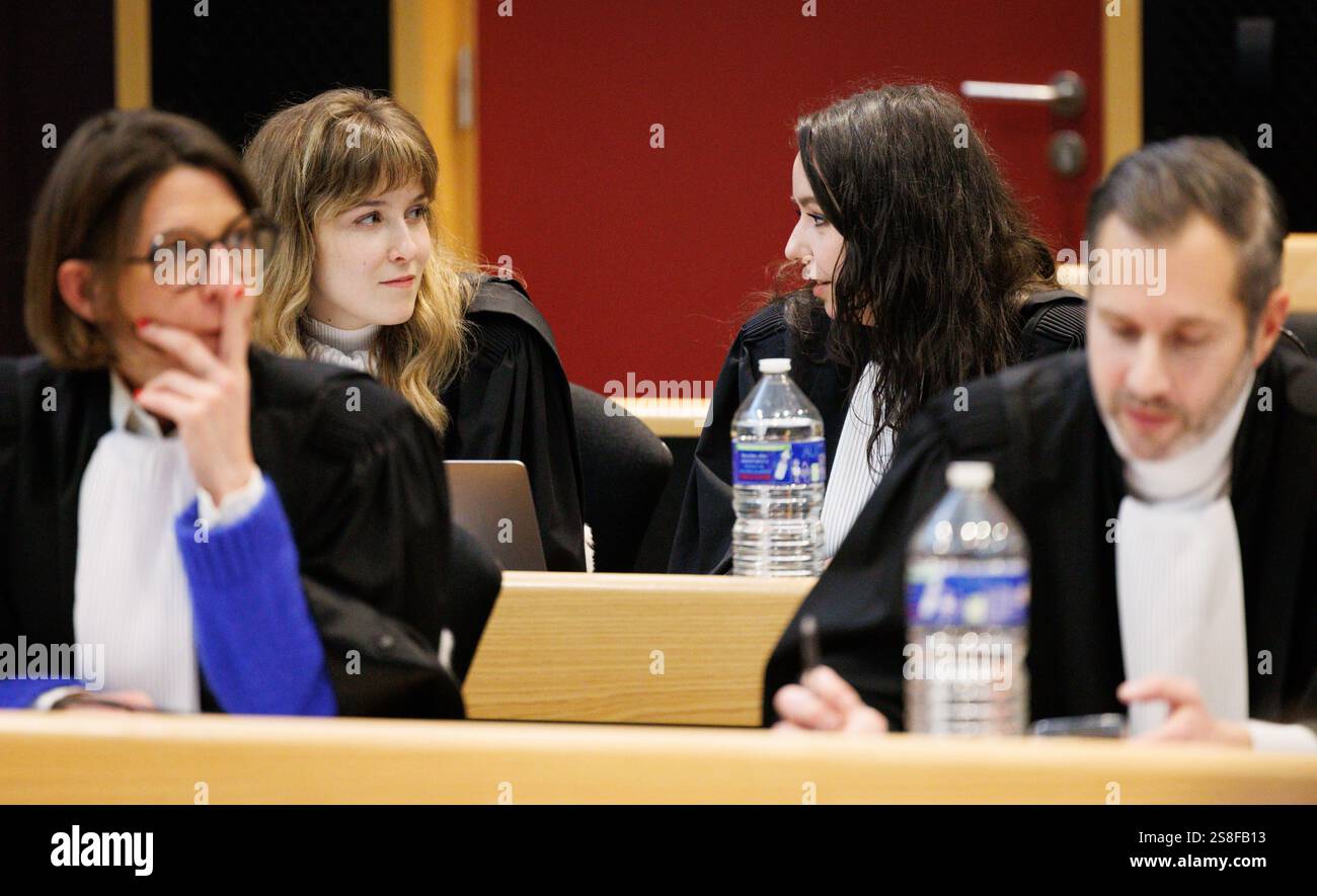 Lawyer Gwennaelle Bombart and lawyer Romane Bertoldi pictured during ...