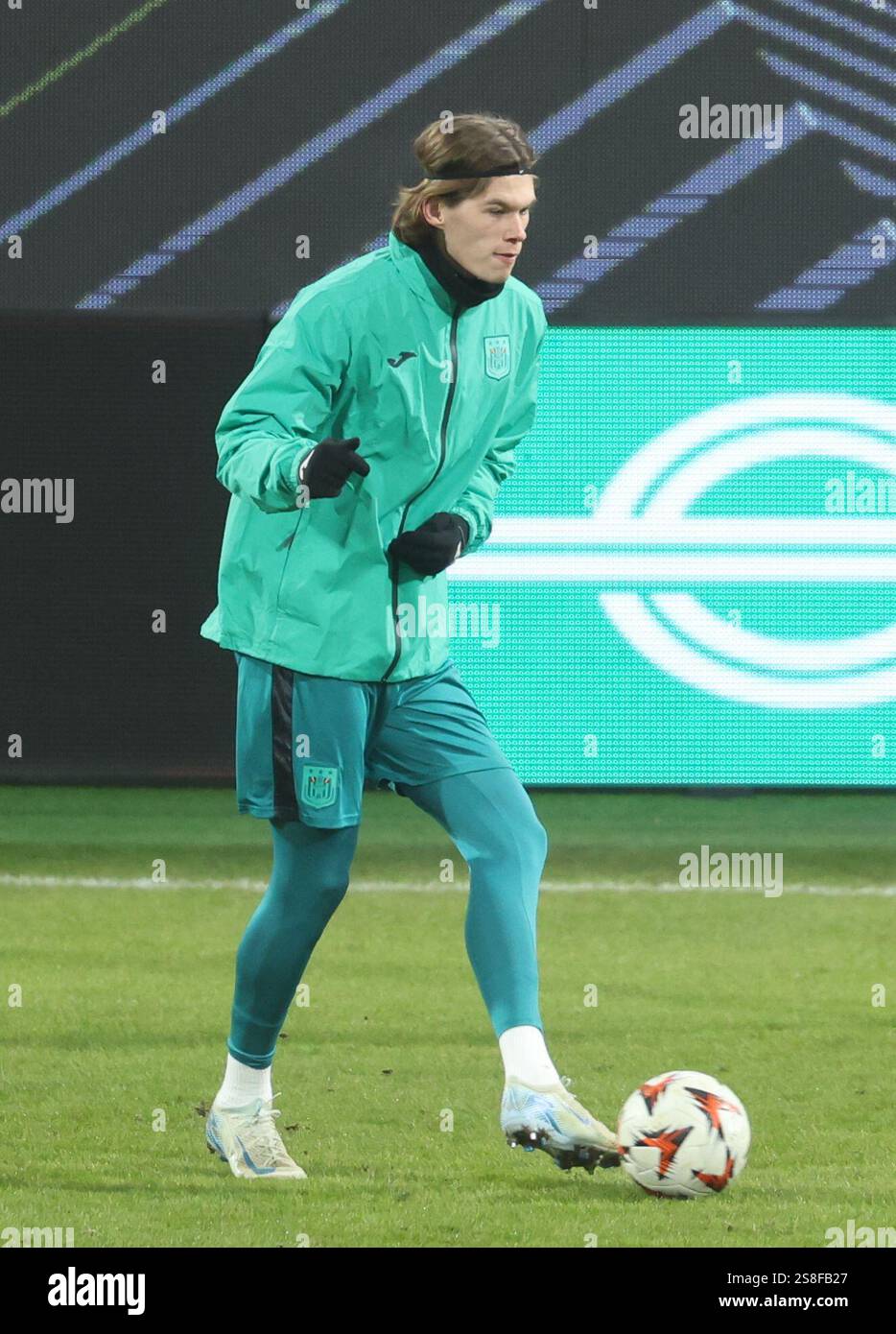Plzen, Czech Republic. 22nd Jan, 2025. Anderlecht's Lucas Hey pictured ...